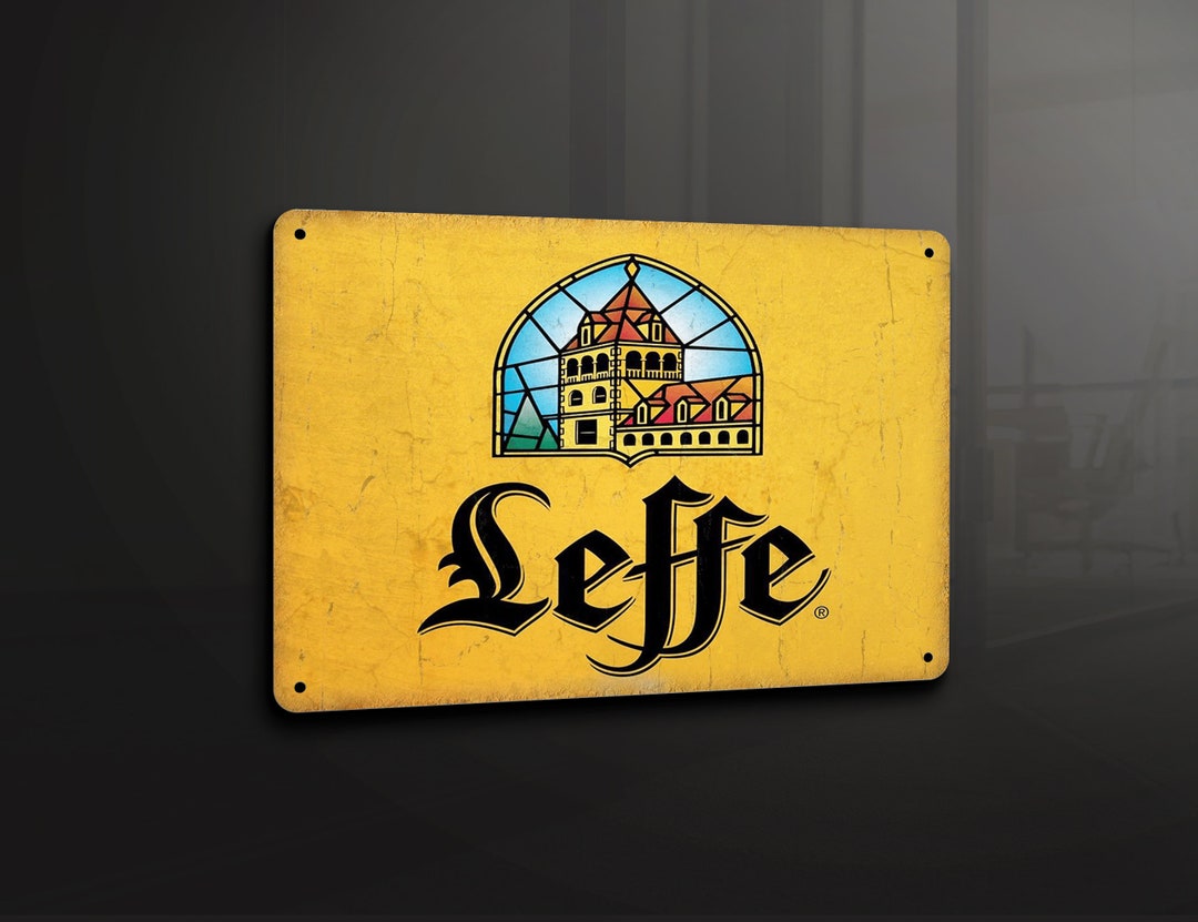Leffe Belgium Pub Beer Bar - Metal Sign Metal Plaque Wall Art Decor ...