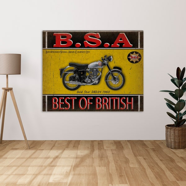 Bsa Motorcycle Sign - Etsy