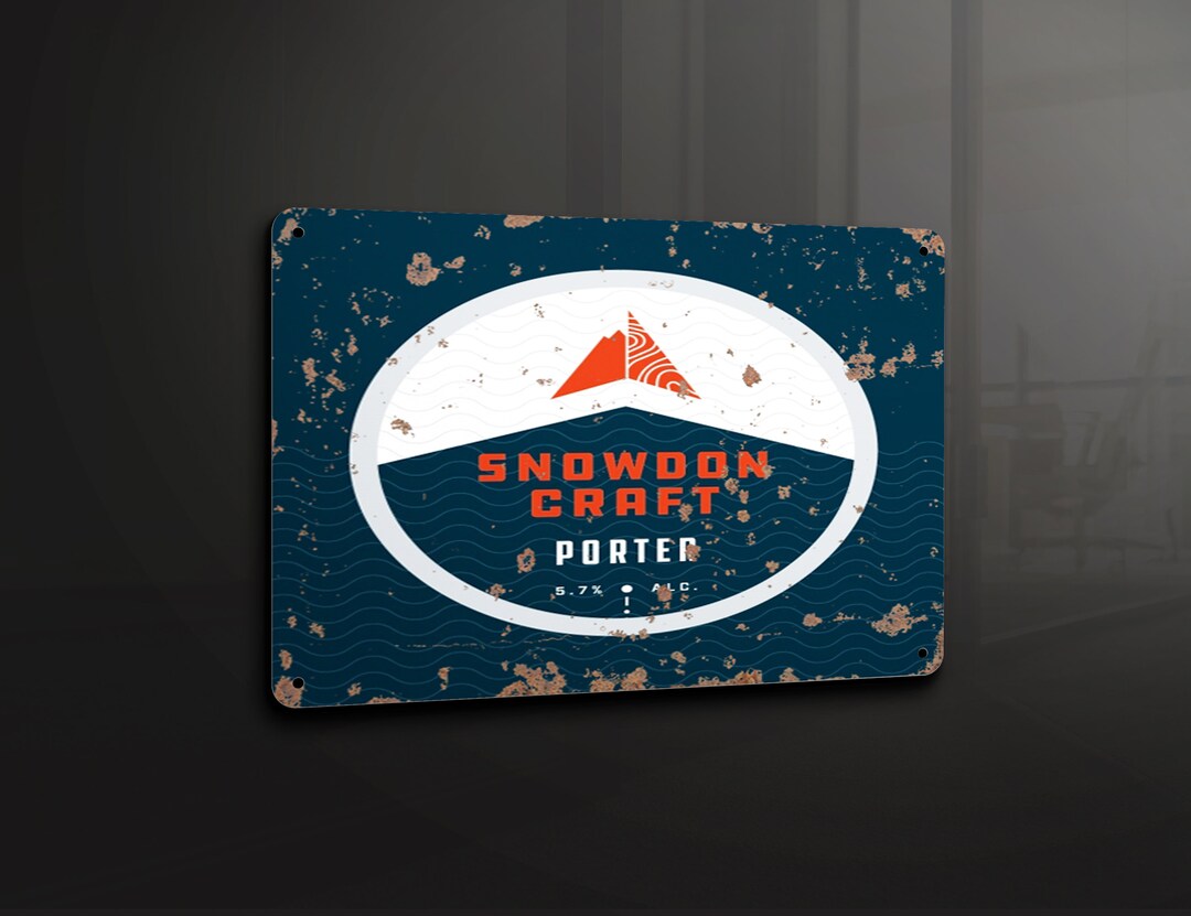 Snowdon Craft Porter Wales Welsh Beer Drink - Metal Sign Metal Plaque ...