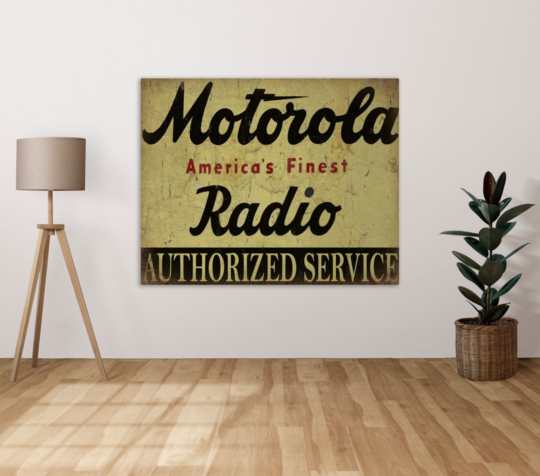 Motorola America's Finest Radio - Metal Sign Metal Plaque Wall Art ...