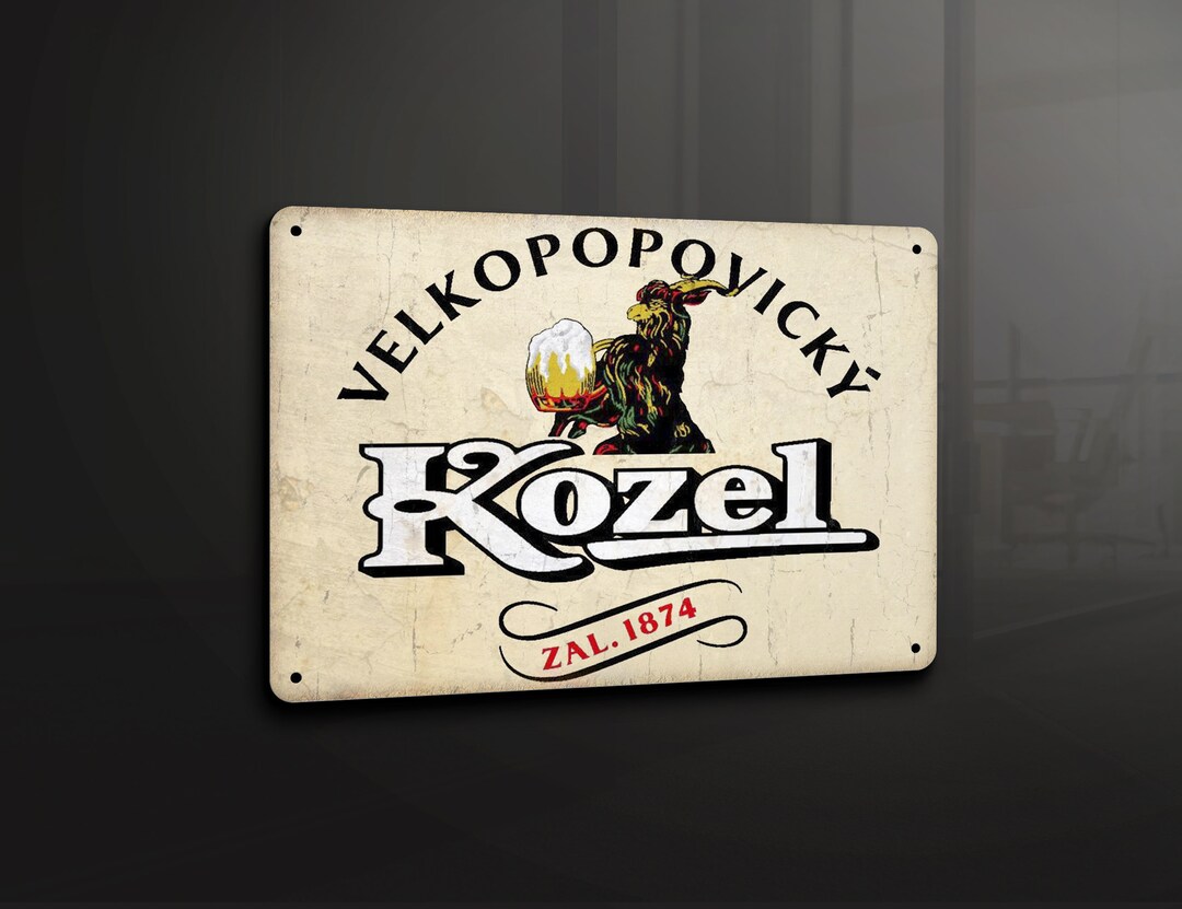 Kozel Beer Larger Polish Bar Pub Kitchen Home - Metal Sign Metal Plaque ...