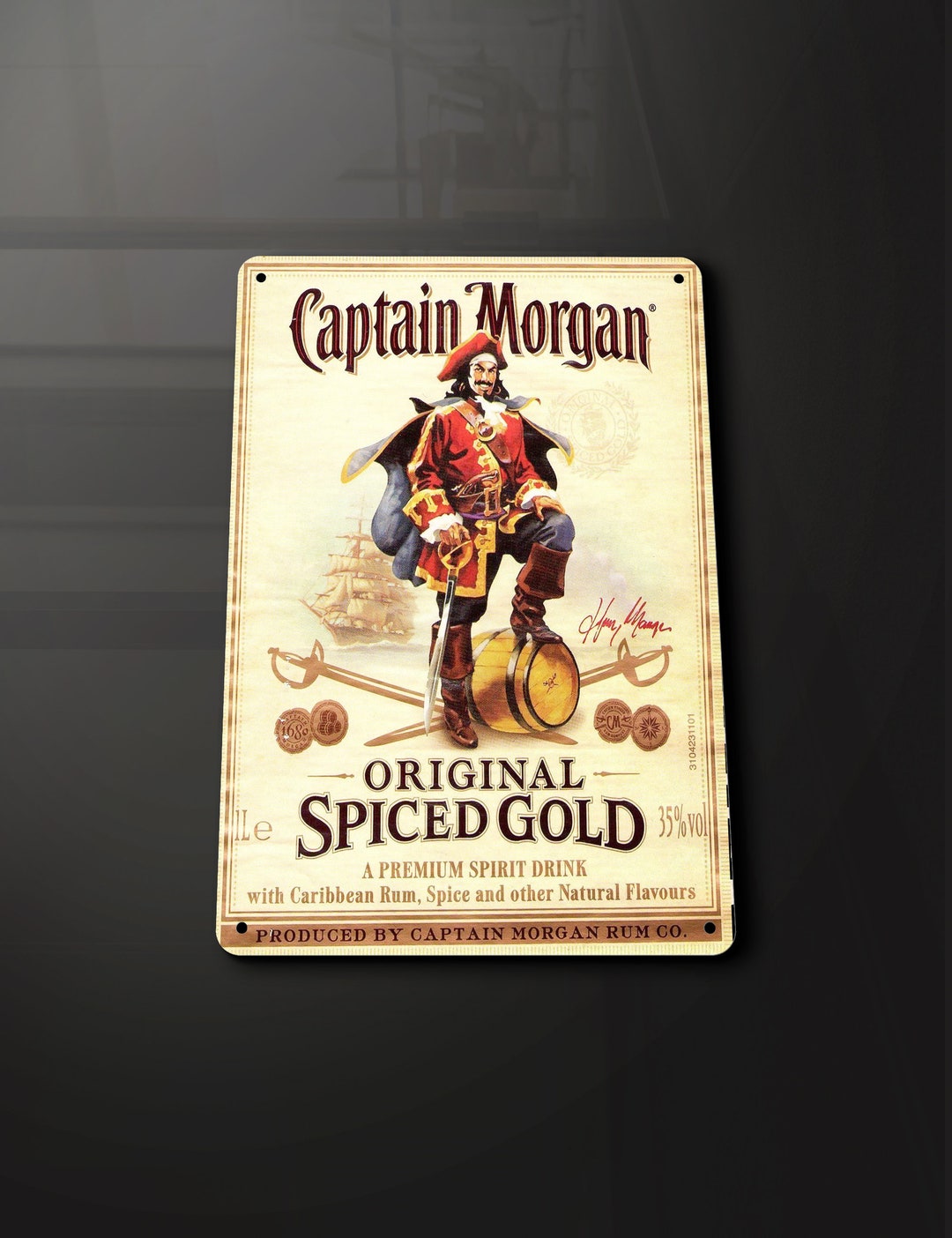 Captain Morgans Original Spiced Rum Alcohol Bar Pub - Metal Sign Metal ...