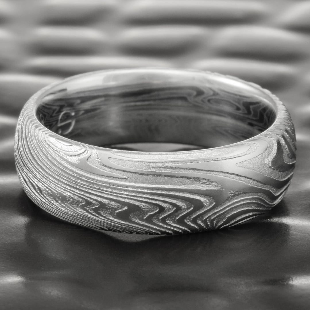 Stainless Steel Band, Mens Ring, Band for Men, Gift for Him, Patterned ...