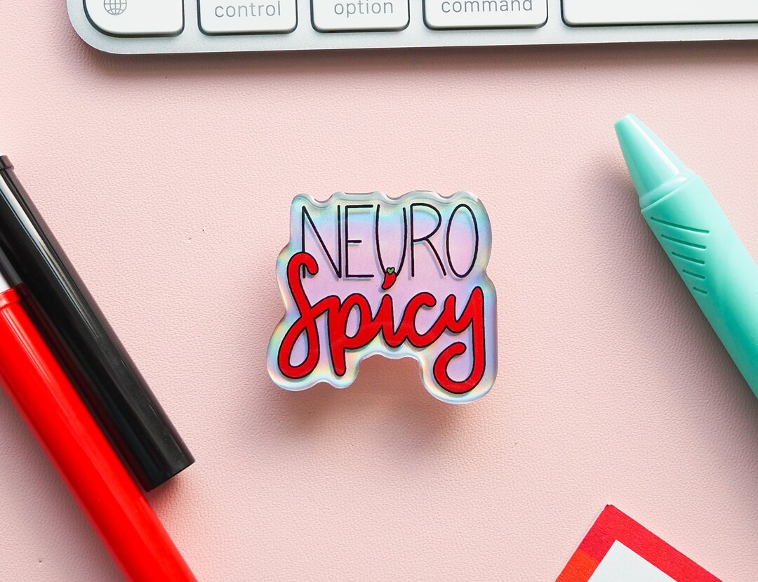 Neurospicy Chili Acrylic Pin | Mental Health Awareness Pin | Neuro ...