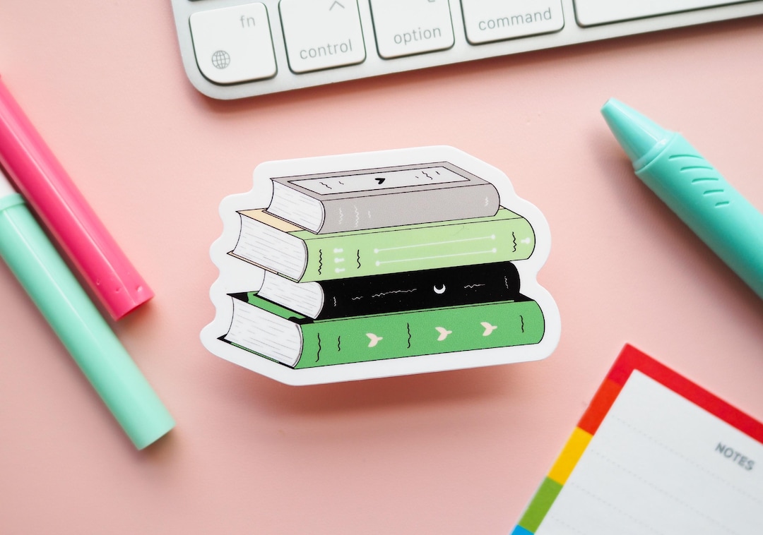 Aromantic Pride Book Stack: LGBTQIA Waterproof Sticker - Etsy