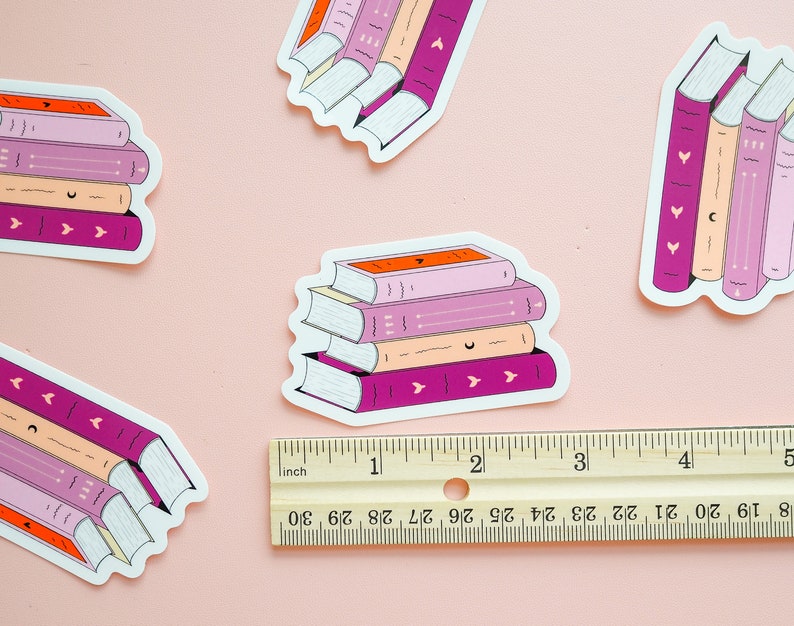 Lesbian Pride Book Stack: LGBTQIA Waterproof Sticker - Etsy
