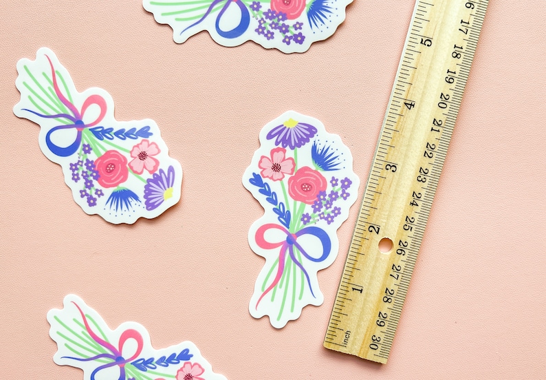 Bi Pride Flag Floral Sticker: Subtle Bisexual Flower Bouquet - Etsy