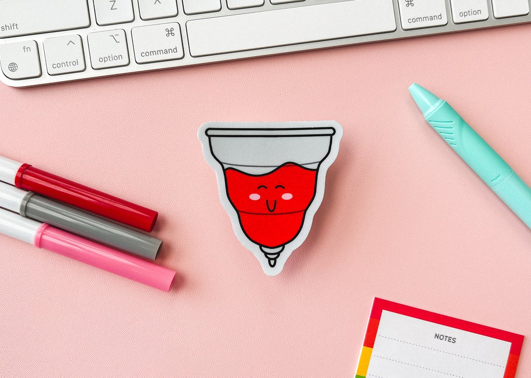 Happy Menstrual Cup Sparkle Sticker for Tampons Pads and Secret ...