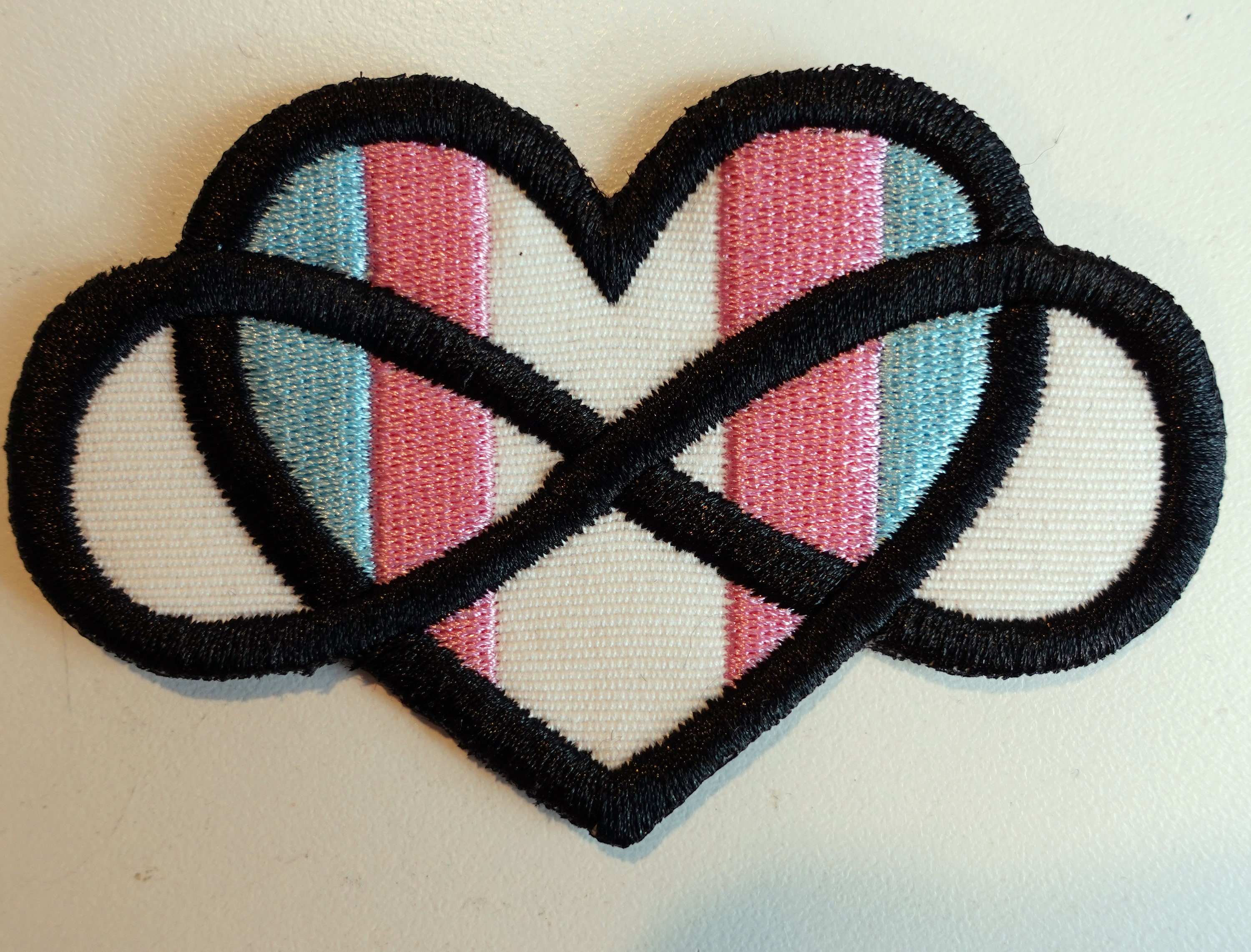 Pride Infinity Heart Trans Flag Sew on Embroidered Patch | Etsy