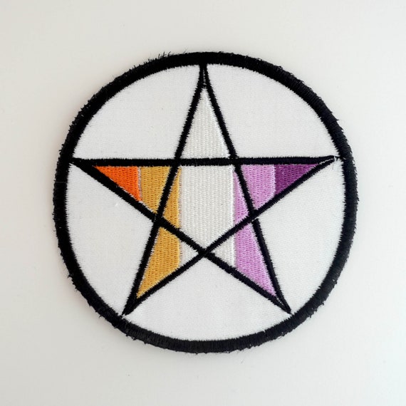 Lesbian Pride Pentacle Sew on Embroidered Patch | Etsy