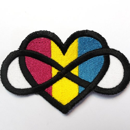 Pansexual Pride Infinity Heart Polyamory Flag Sew on - Etsy