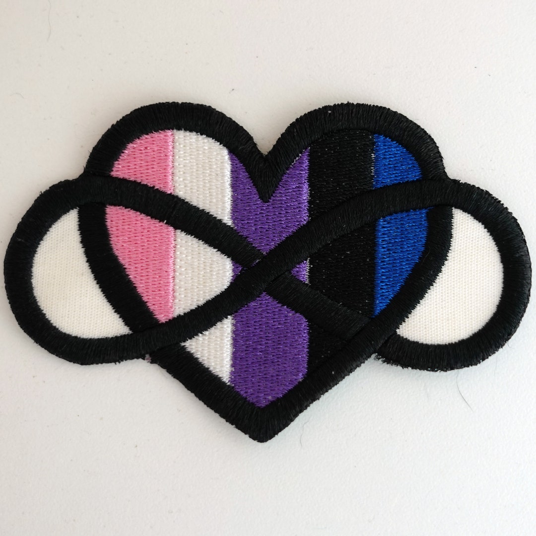 Pride Infinity Heart Genderfluid Flag Sew on Embroidered Patch - Etsy