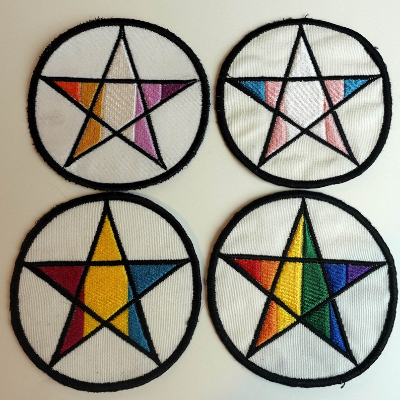 Asexual Ace Pride Pentacle Sew on Embroidered Patch - Etsy