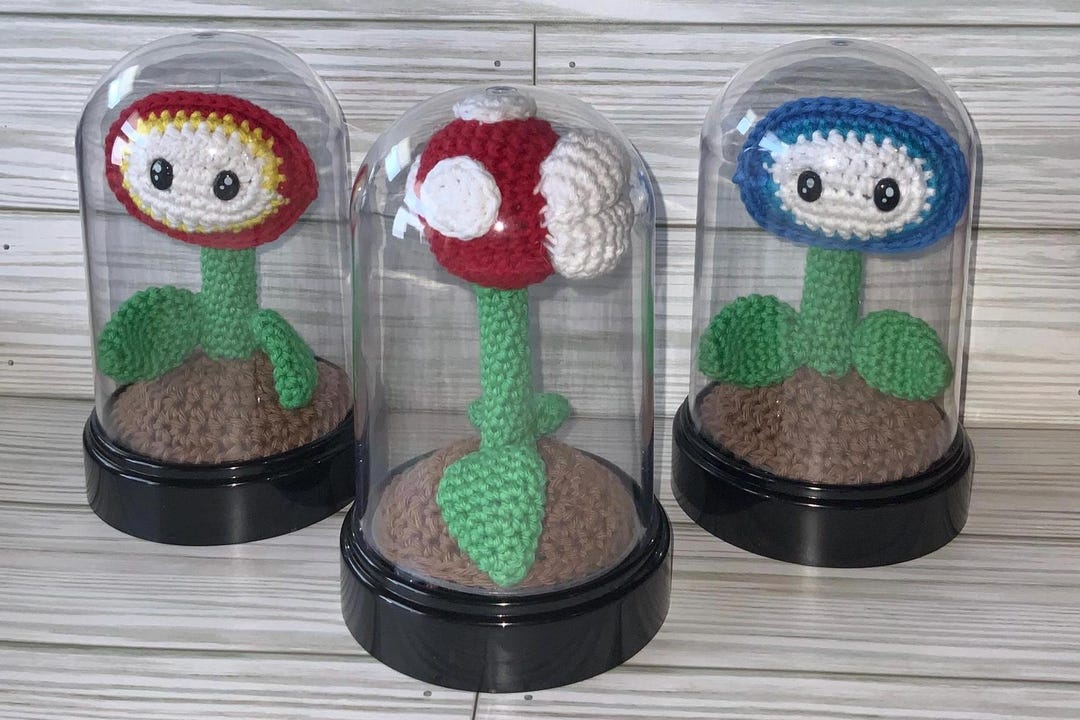 Mario Flowers, Ice Flower, Fire Flower, Piranha Plant - Etsy