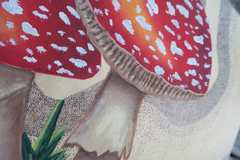 Original Hand Painted Mushrooms Trippy Art Surreal Art | Etsy Original Hand Painted Mushrooms Trippy Art Surreal Art | Etsy
