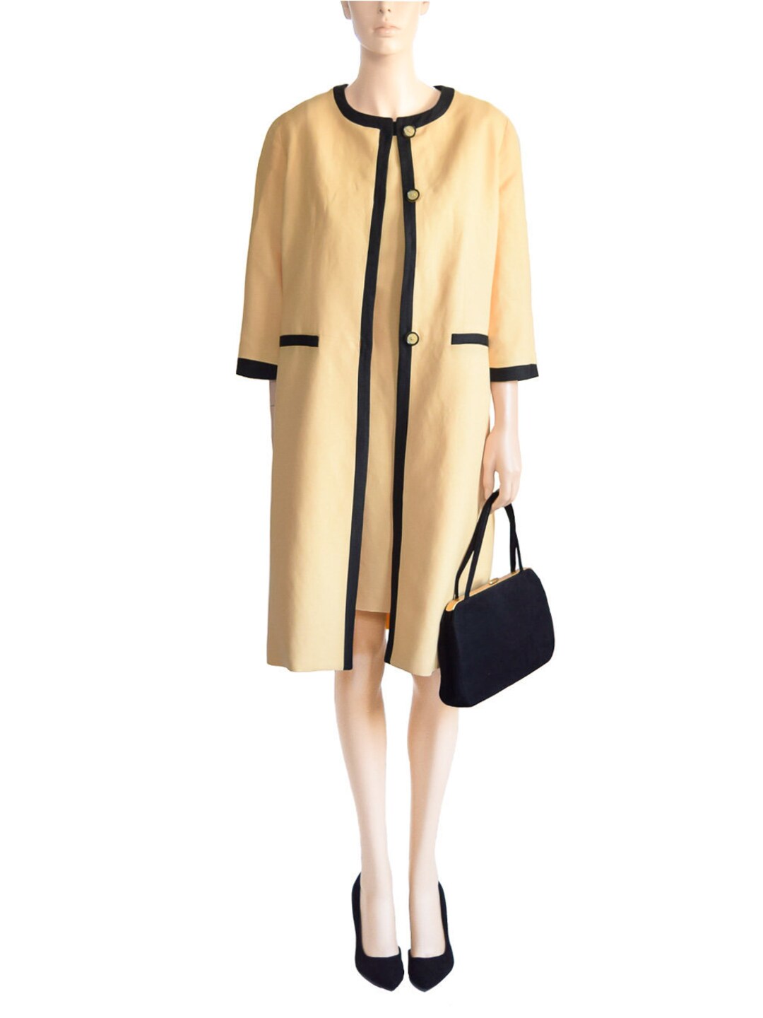 Bigio Collection Linen Yellow Dress Set Vintage 90s Size 6 - Etsy