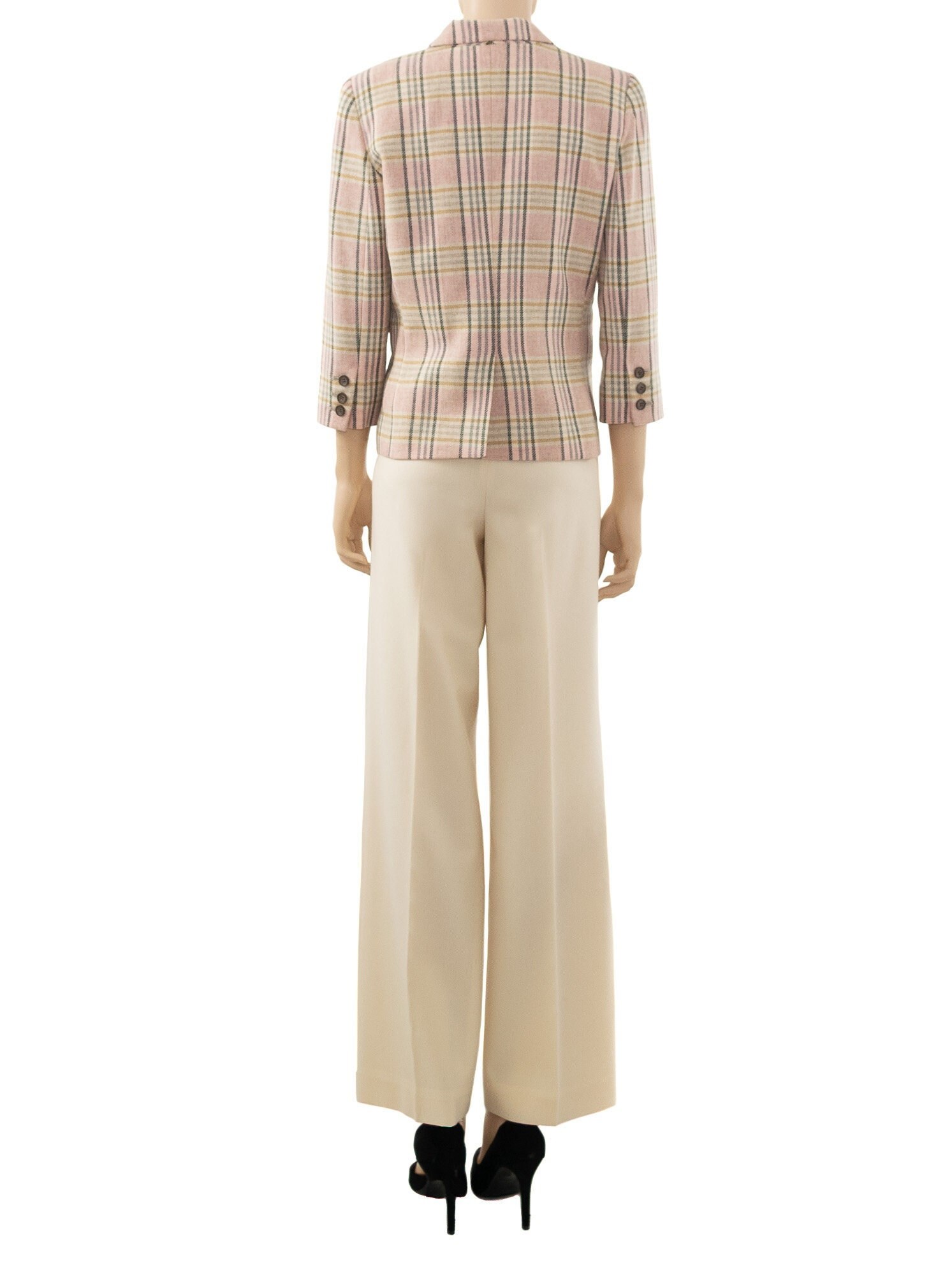 Walter Cream Pink Plaid Jacket, Vintage 90s, Size 8 - Etsy