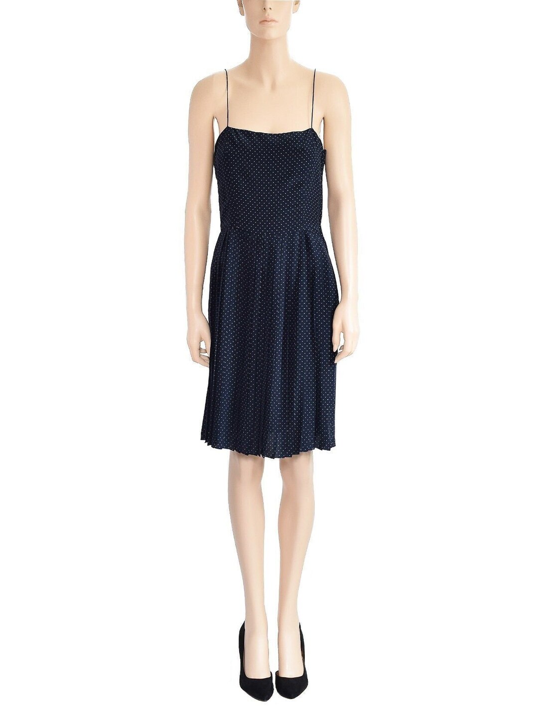 Calvin Klein Blue White Polka Dot Silk Dress, Vintage 80s, Size 8 - Etsy