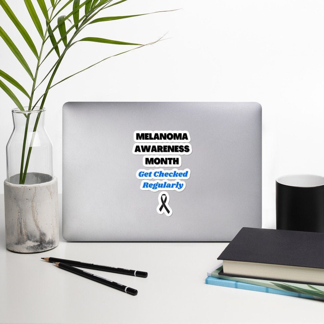 Melanoma Awareness Sticker,black Ribbon,skin Cancer Awareness ...