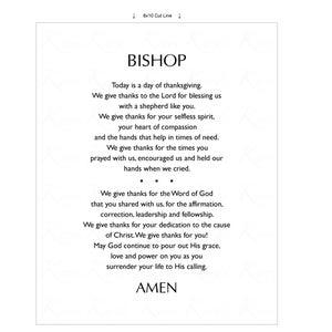 Bishop Appreciation Print, Clergy, Poster, Wall Art, Tribute, Home ...