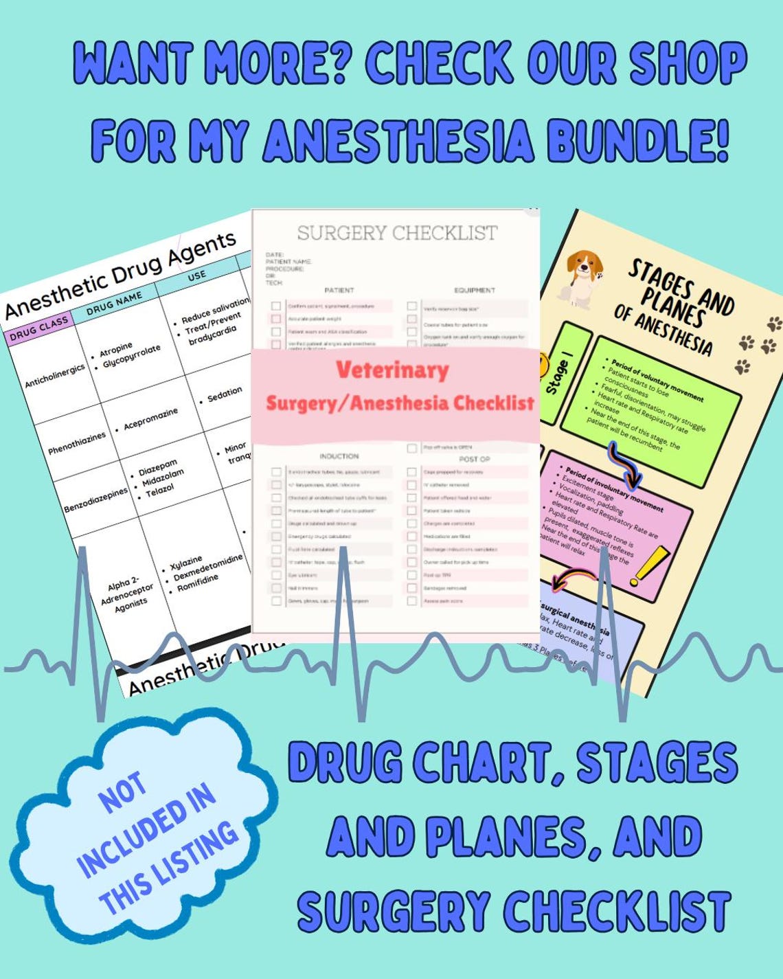 Veterinary Surgery and Anesthesia Checklist | Vet Tech Printable ...