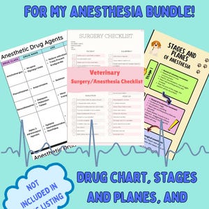 Veterinary Surgery and Anesthesia Checklist | Vet Tech Printable ...