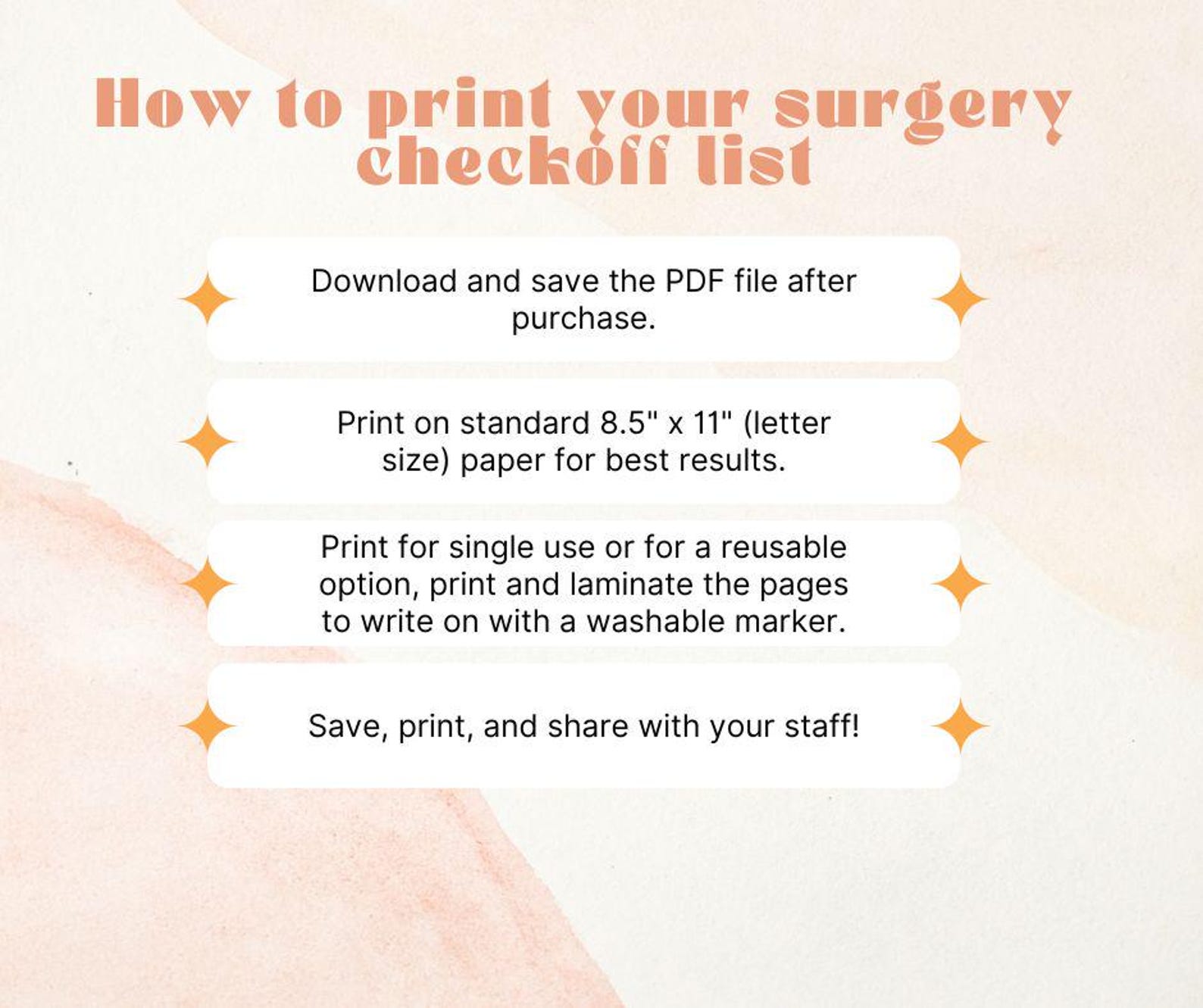 Veterinary Surgery and Anesthesia Checklist | Vet Tech Printable ...