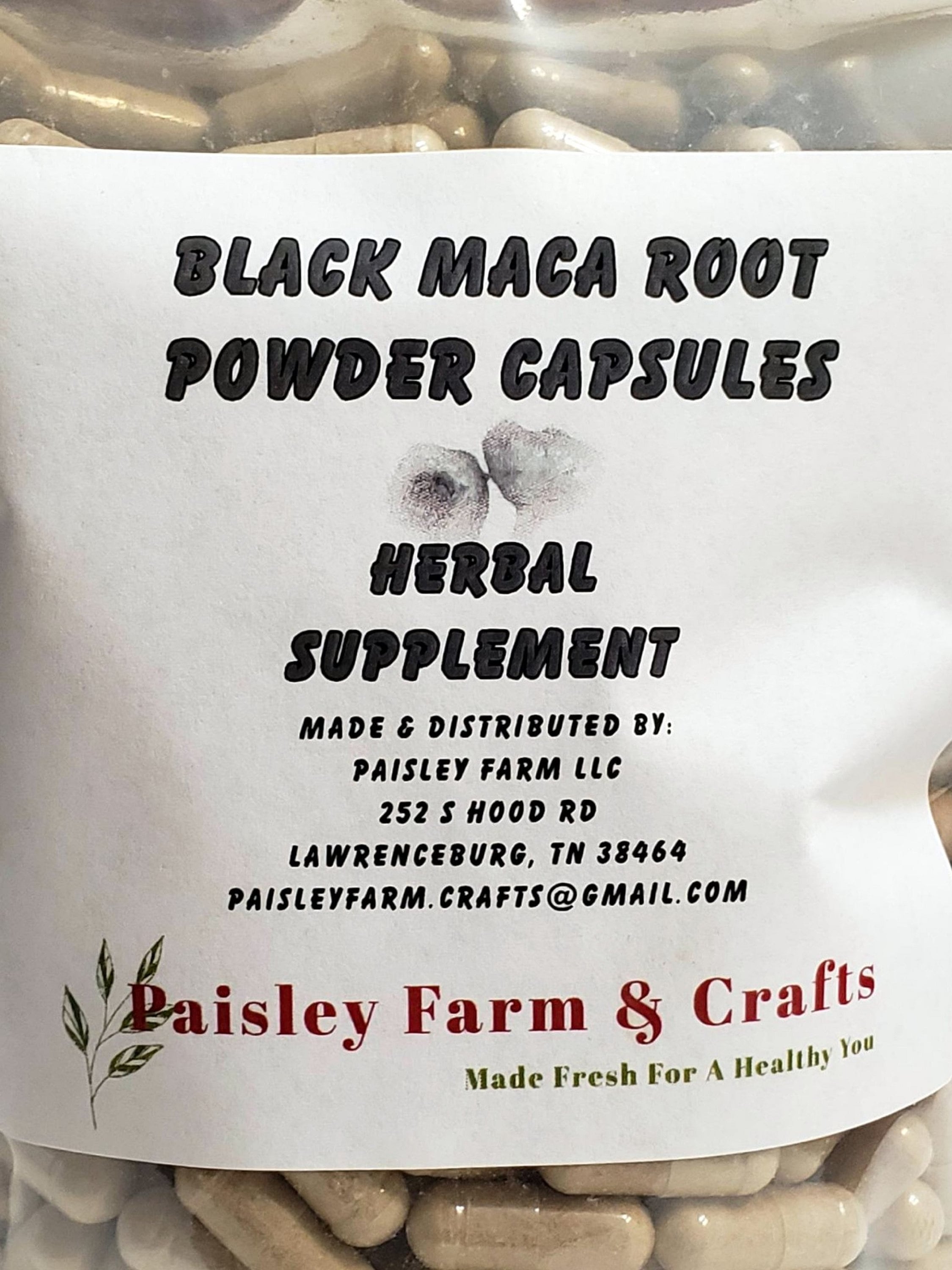 Black Maca Powder Capsules 300 Pack Made Fresh On Demand | Etsy