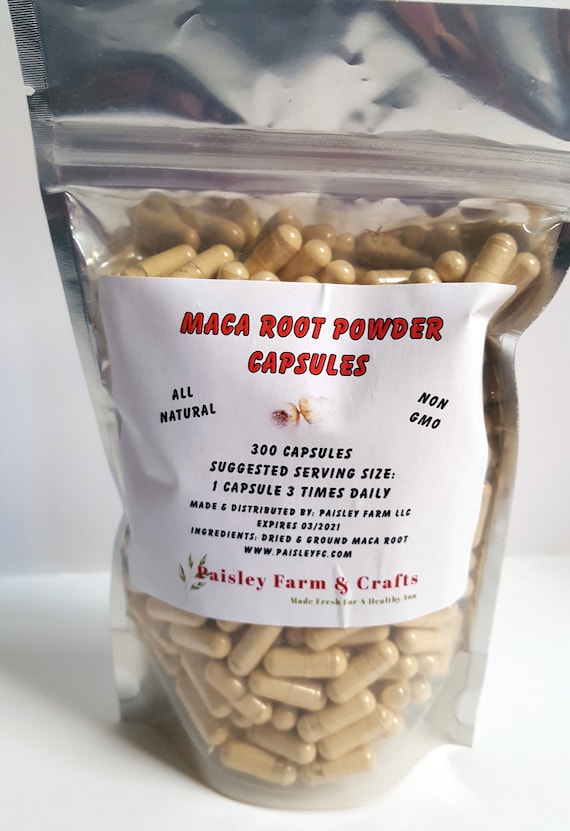 Maca Root Capsules Made Fresh on Demand | Etsy