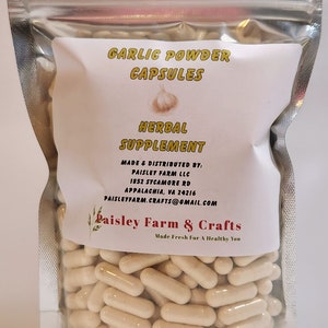 Garlic Capsules - Made Fresh on Demand! - Etsy