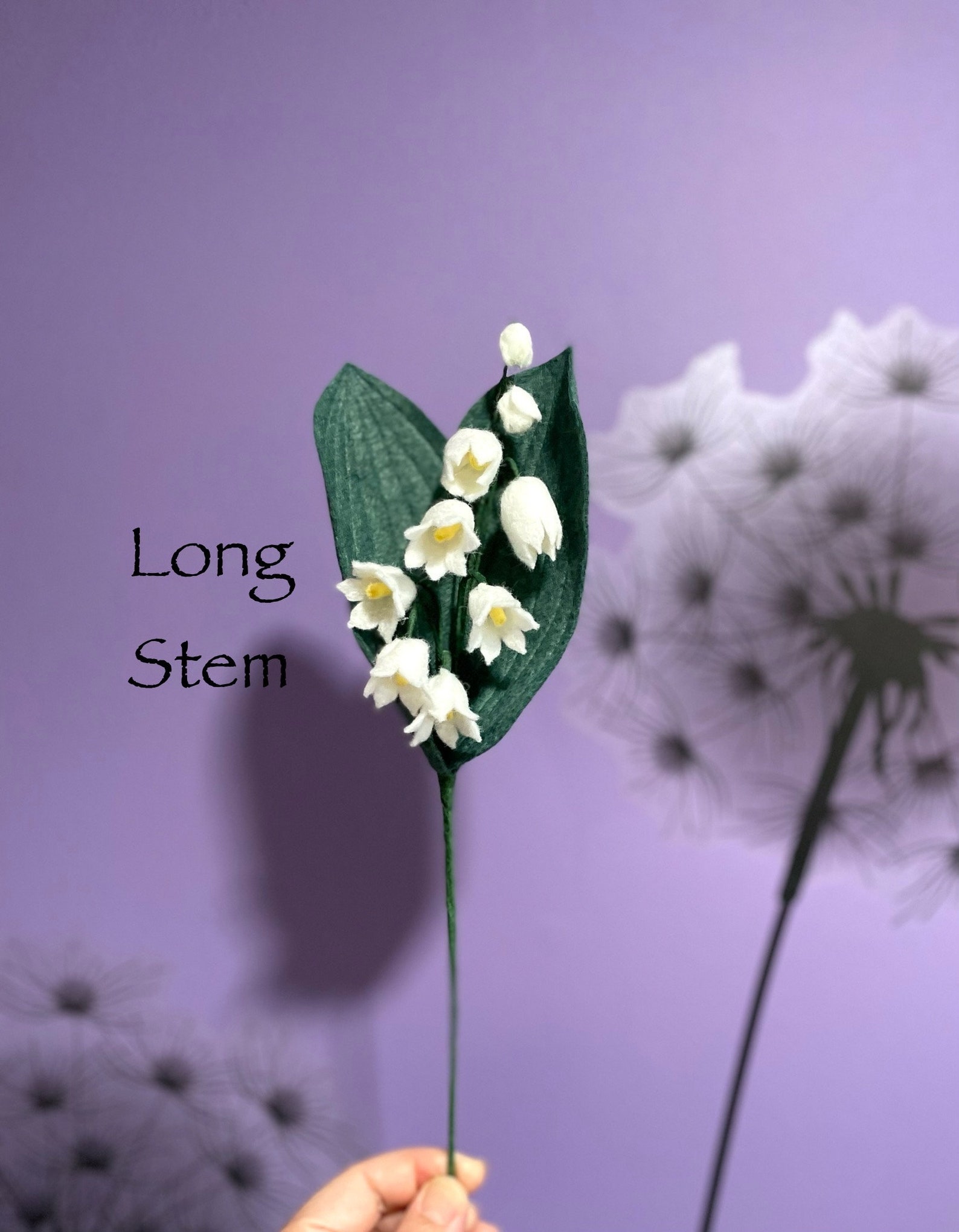 Felt Lily of the Valley Stem: Handmade Faux Spring Flower - Etsy
