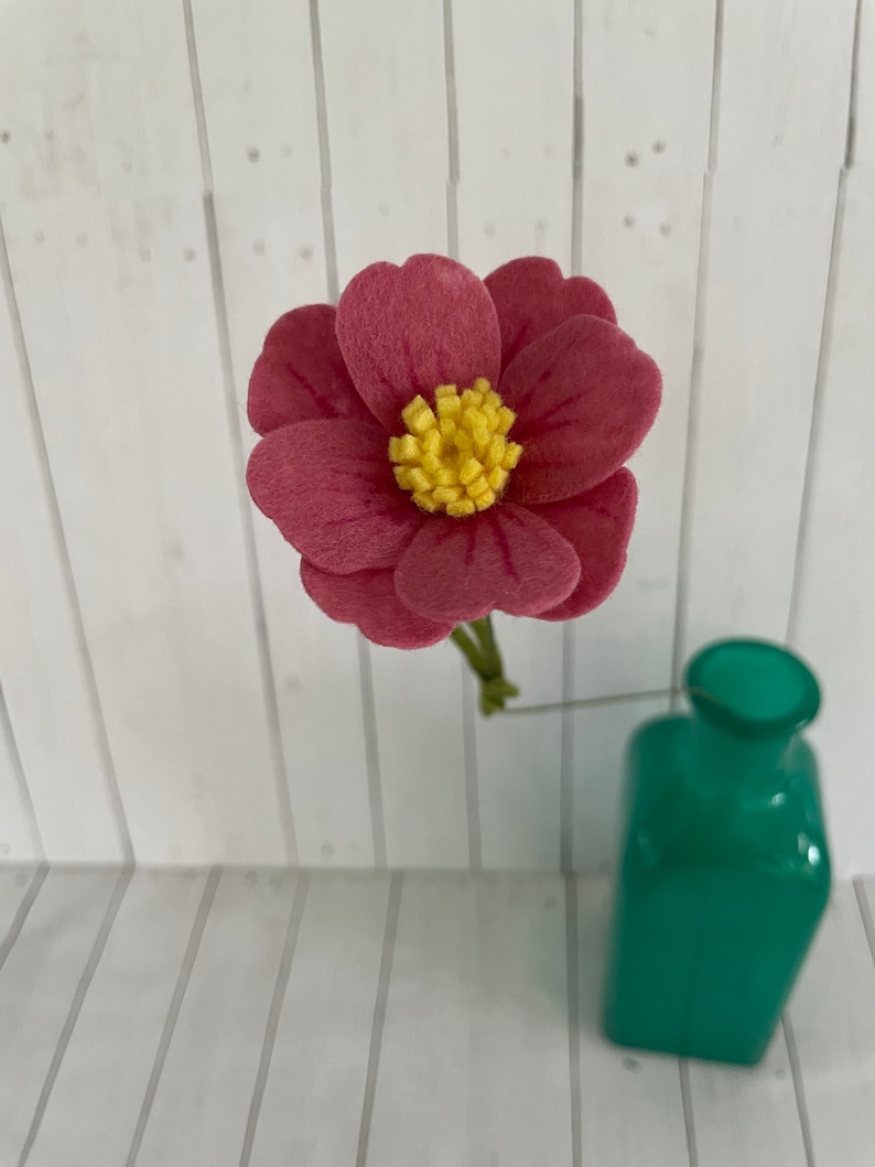 October Birth Month Flower Stem: Felt Cosmos Single Stem for | Etsy