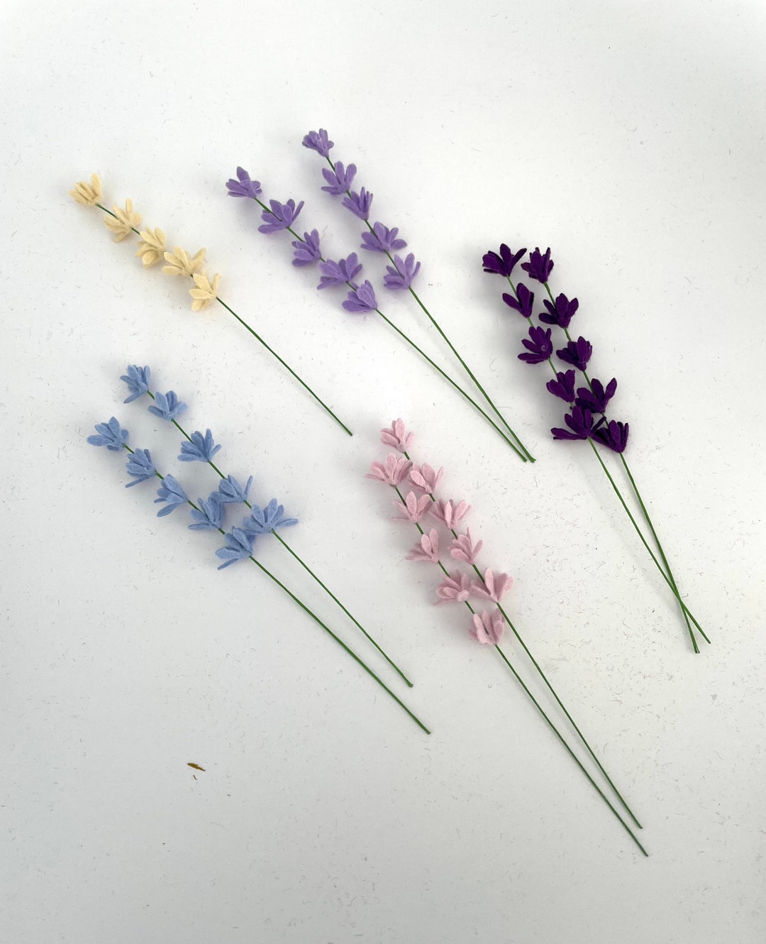 Mini Felt Lavender Stem, Gift Accessory, Dining Table Decor - Etsy