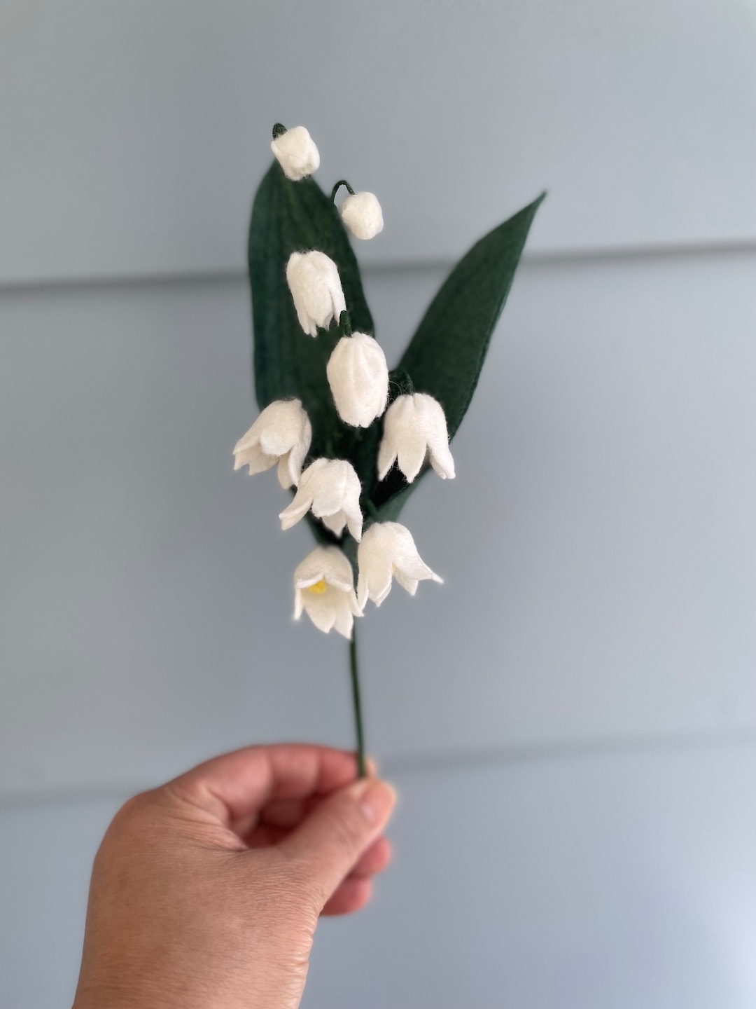 Felt Lily of the Valley Stem: Handmade Faux Spring Flower - Etsy