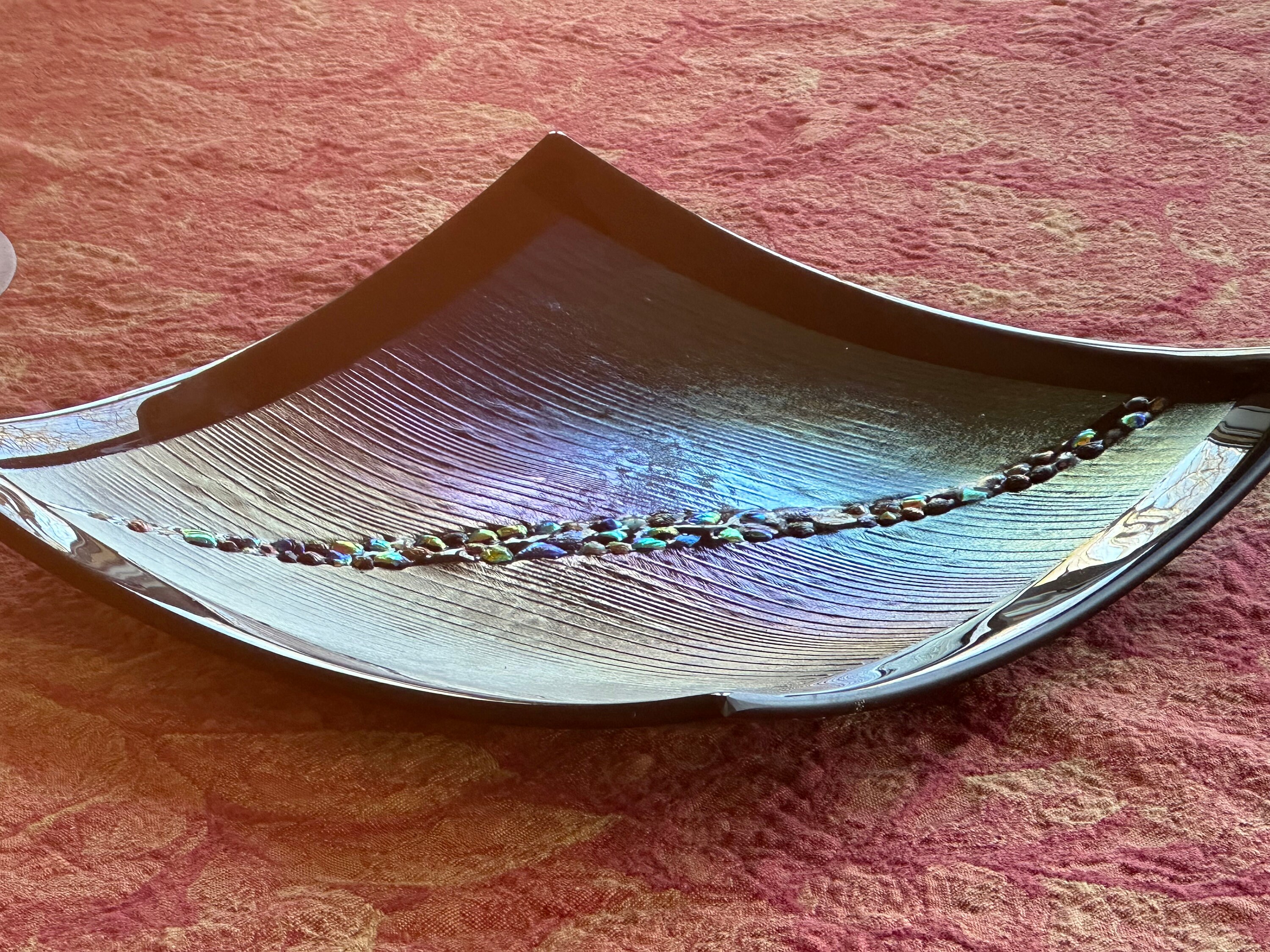 Rainbow Iridescent Accordion Opalescent Dichroic Plate - Etsy