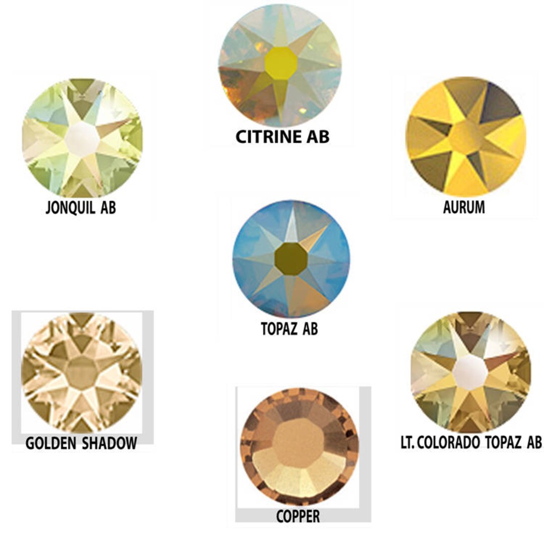 12ss HOTFIX AB and Special Effect Colors, 1 Gross 144 Piecesflatback ...