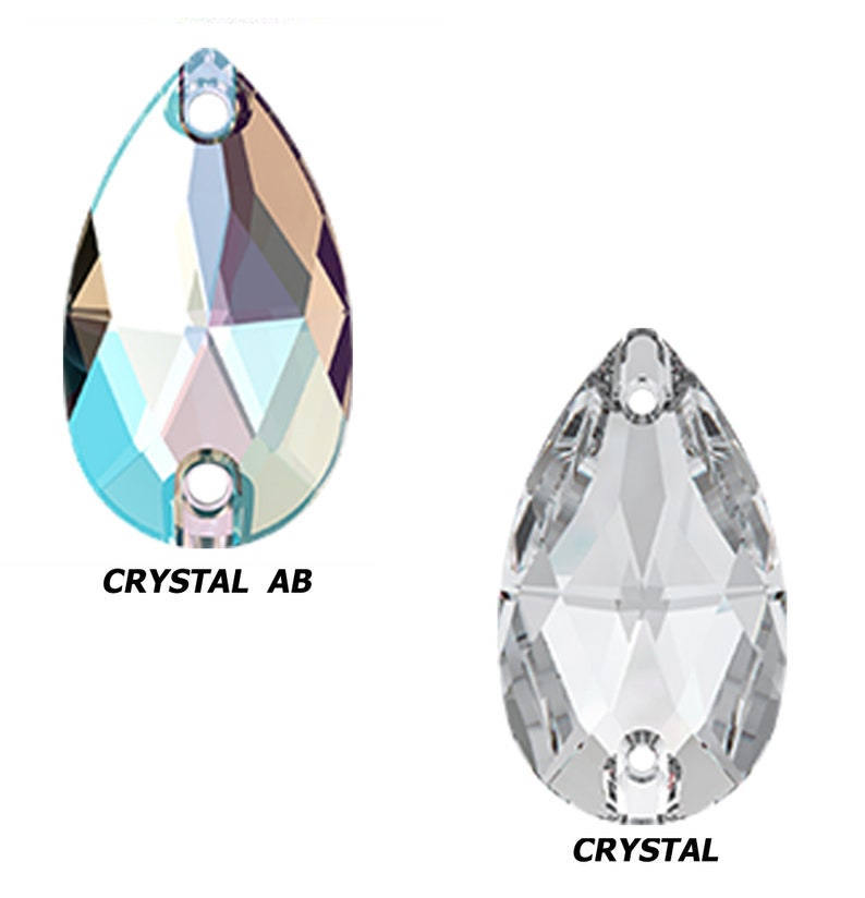 12x7mm PEAR Sew-on JEWELS Article 3230 Flatback Rhinestones - Etsy