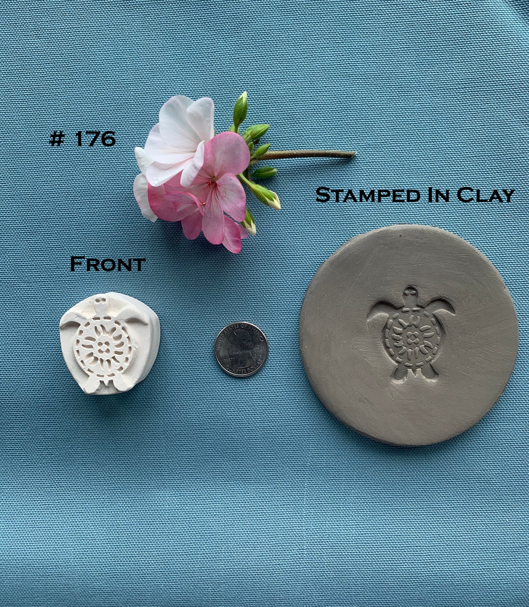 Ceramic Clay Turtle Stamp, Bisque Pottery, Jewelry Supplies - Etsy