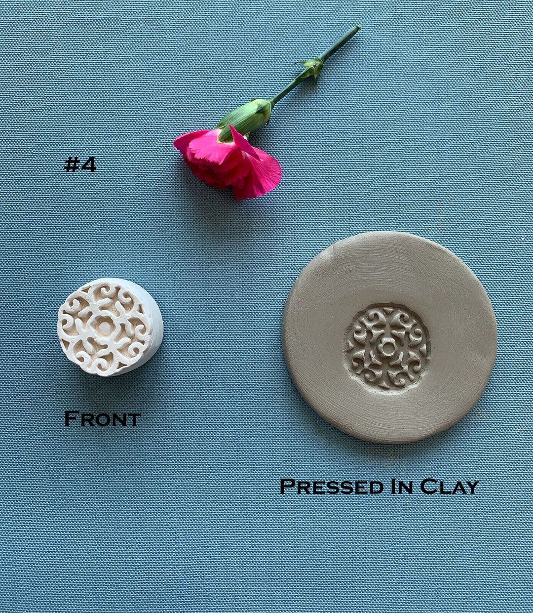 Ceramic Stamp, Polymer Clay Stamp, Round Gear Stamp 4 Classy Clay ...