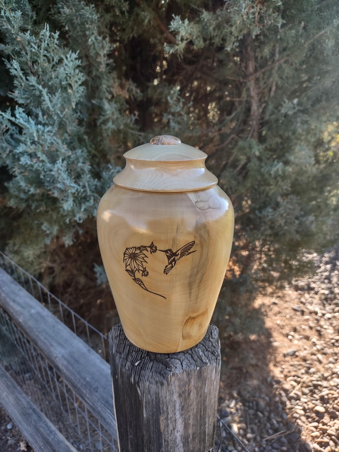 Aspen Urn With Threaded Aspen Lid / Desert Jasper Stone / Adult Ashes / Medium / Cremation ...