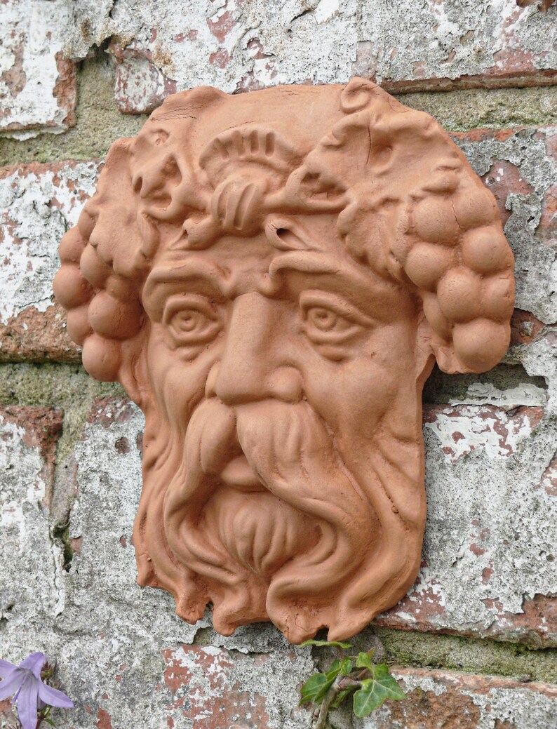 Terracotta Wall Mask Autumn (bacchus) Green Man From My Collection Four ...
