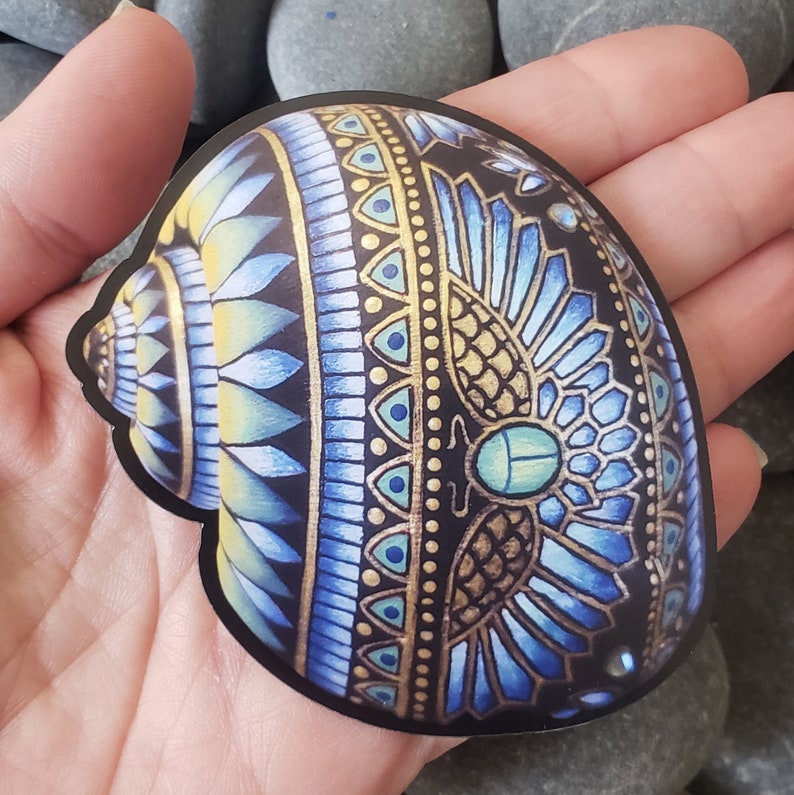 MAGNET PRINT 3x3 Egyptian Scarab Spiral Mandala Shell - Etsy