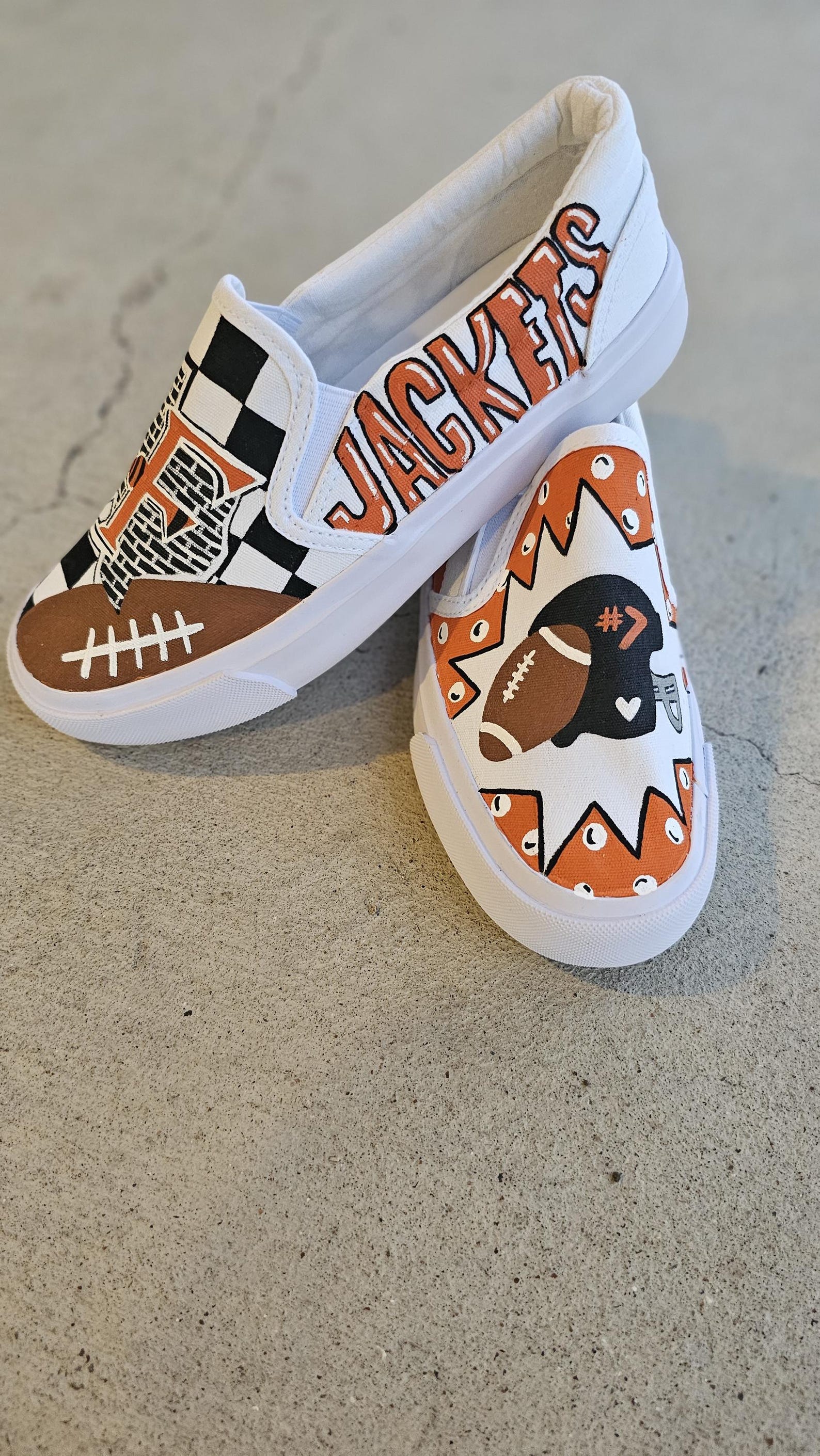 Custom Hand-painted Spirit Shoes | Personalized Checkered Team Sneakers ...