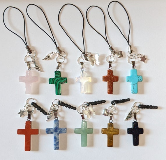 Cell Phone Charm Dust Plug 3.5mm Audio Jack or Strap Natural - Etsy