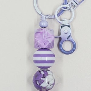 Cute Keyring Keychain Large Beaded Keychain Silicone Flower, Orange ...