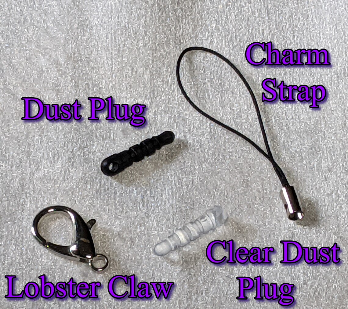 Cell Phone Charm Dust Plug Keychain Zipper Pull 3.5mm Audio - Etsy
