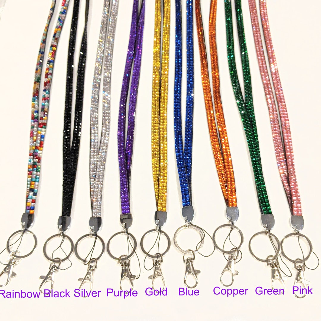 Rhinestone Bling Badge Lanyard: Multi-function Sparkle Accessory - Etsy