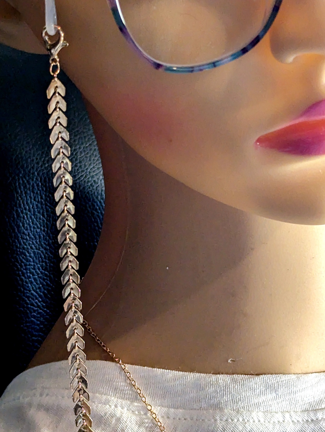 18K Gold Eyeglasses Chain | Sunglasses Chain Holder | Glasses Chain ...