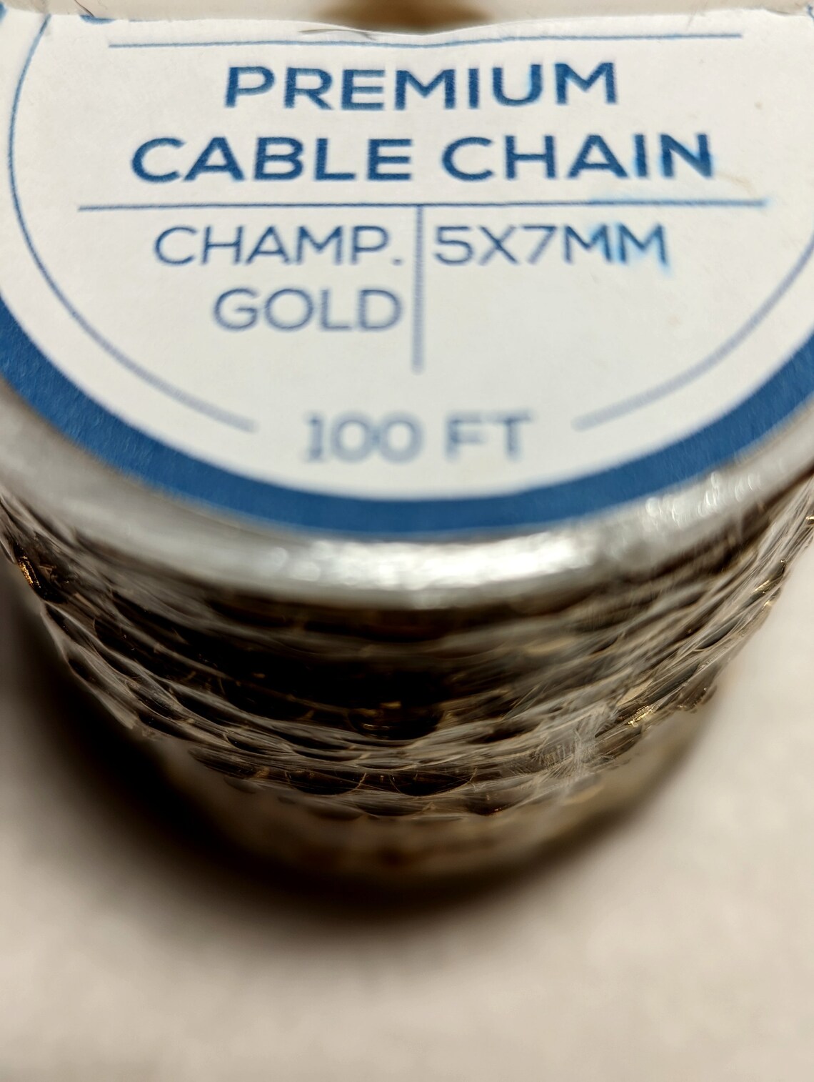 100 Foot Spool: Champagne Gold Cable Chain, 5x7mm Jewelry Making - Etsy