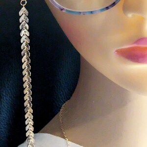 18K Gold Eyeglasses Chain | Sunglasses Chain Holder | Glasses Chain Gold | Lanyard Necklace ...